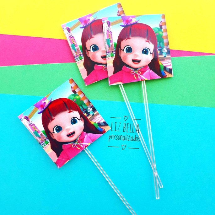 Topper de Doces Rainbow Ruby 50 Unidades | Elo7