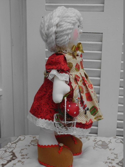 Boneca De Pano MamÃe Noel Estilo Country Elo7