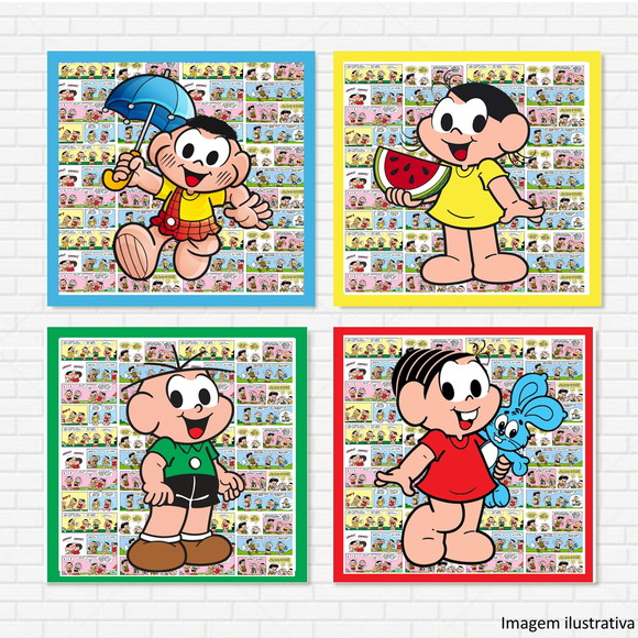 Kit 4 Quadros Turma Da Monica Elo7 Produtos Especiais