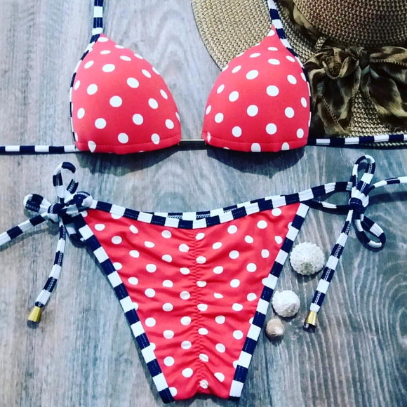 Biquíni Poa Vermelho Loja Le Maju Elo7 Produtos Especiais