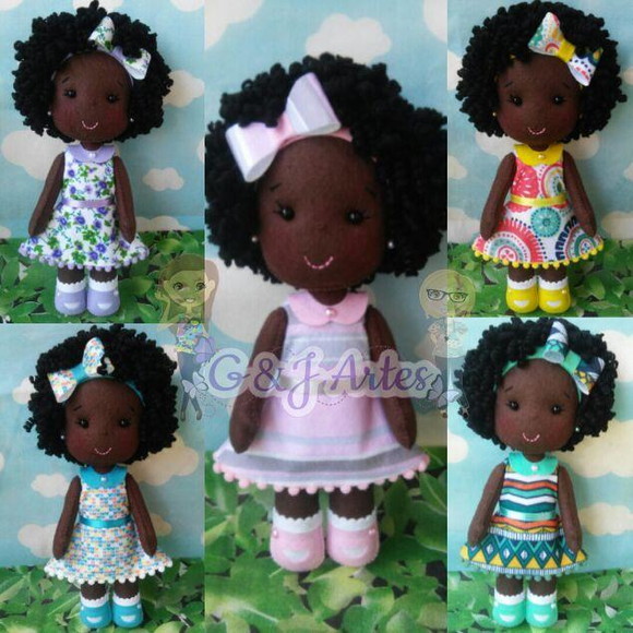 Boneca Negra | Loja G&J Artes | Elo7 Produtos Especiais