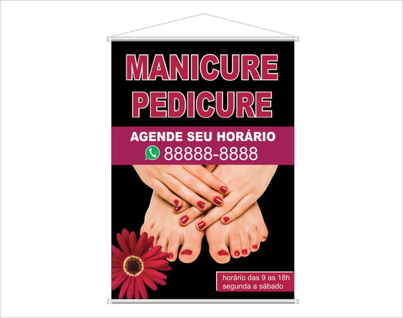 Banner 60x90cm Manicure Pedicure Salão De Beleza Elo7