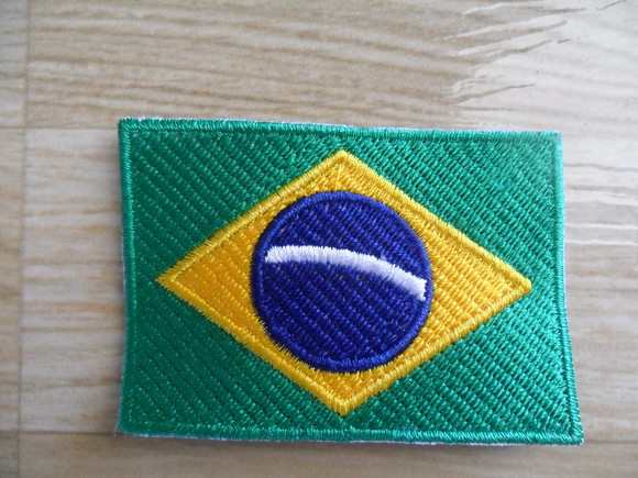 Patch Bordado Termocolante Bandeira Do Brasil Elo7