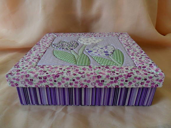 Caixa com Patchwork Embutido | Elo7 Produtos Especiais