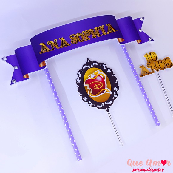 Topper De Bolo No Tema Descendentes Elo7 Produtos Especiais