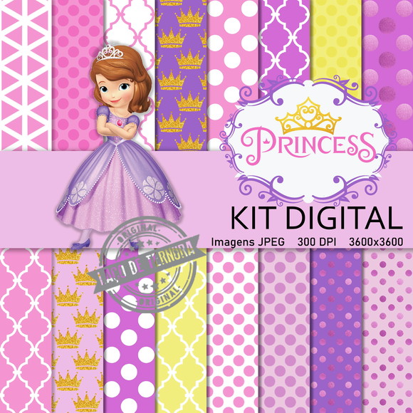 Kit Digital Princesa Sofia | Elo7 Produtos Especiais