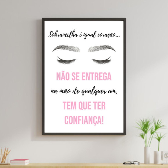 Arte Digital Quadro - Sobrancelha é igual coração | Elo7 Arte Digital Quadro - Sobrancelha é igual coração | Elo7