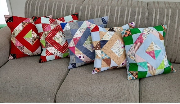 Capa de Almofada Patchwork Doll Casal | Produtos Elo7