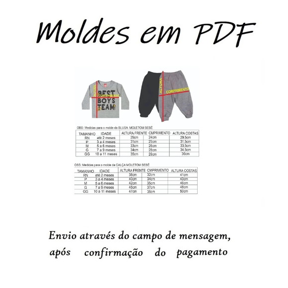 Molde Conjunto Moletom Bebê | Elo7 Produtos Especiais Molde Conjunto Moletom Bebê | Elo7 Produtos Especiais