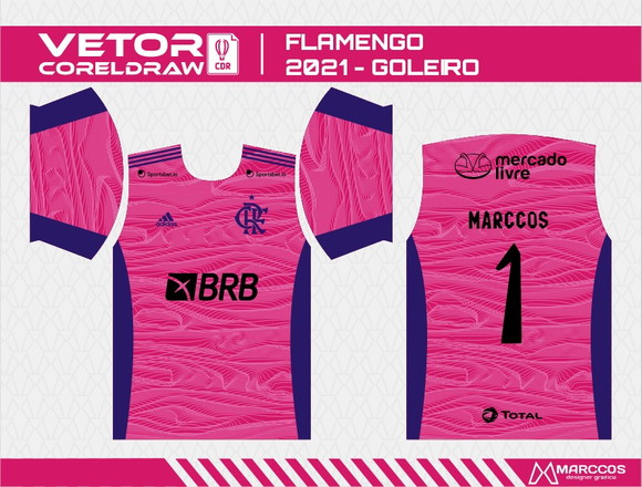 Arte Vetor Camisa Flamengo Goleiro Rosa 2021 no Elo7 | Marccos Designer ... Arte Vetor Camisa Flamengo Goleiro Rosa 2021 no Elo7 | Marccos Designer ...