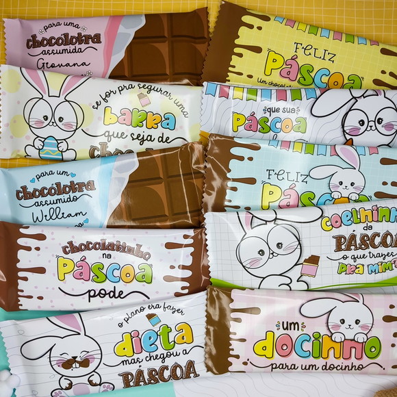 Kit Digital Páscoa Barra De Chocolate Elo7 Produtos Especiais