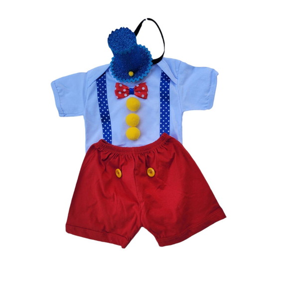 Roupa Circo Palhaco Patati Patata Menino Cartola Ate 1 Ano | Elo7 Roupa Circo Palhaco Patati Patata Menino Cartola Ate 1 Ano | Elo7