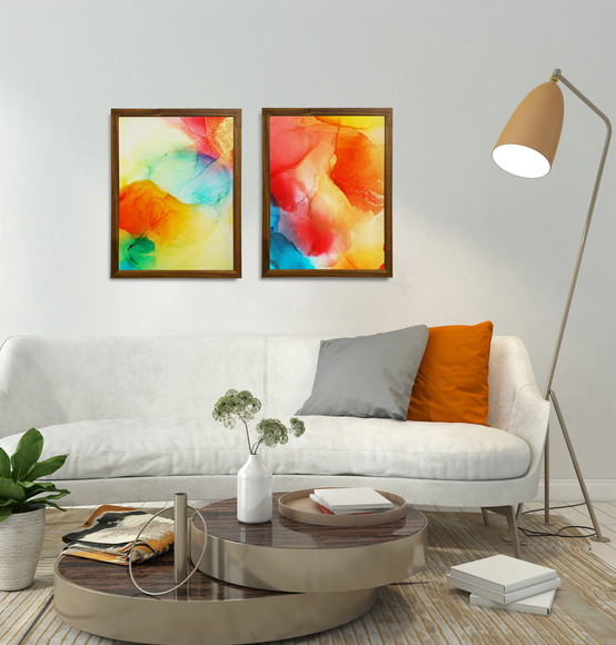 Quadros Decorativos Com Vidro Abstrato Colorido 30x40 No Elo7 Fast