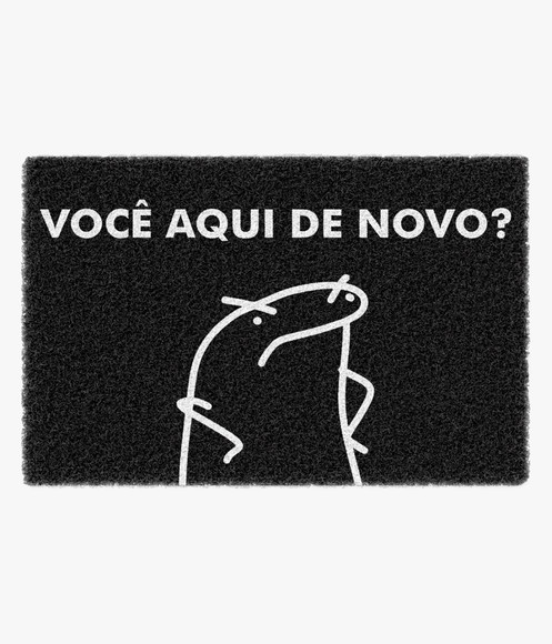 Tapete Capacho de Porta Flork Você Aqui de Novo? | Elo7 Tapete Capacho de Porta Flork Você Aqui de Novo? | Elo7
