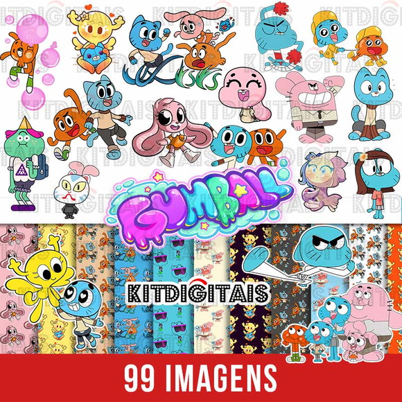 Gumball Arquivo Digital Clipart Elo7 Produtos Especiais