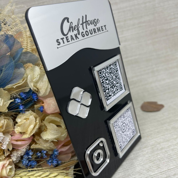 Placa 2 Qr Code Slim | Elo7 Produtos Especiais