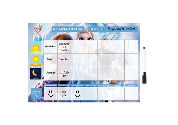 Quadro Rotina Diária Infantil Imantado Elo7 Produtos Especiais