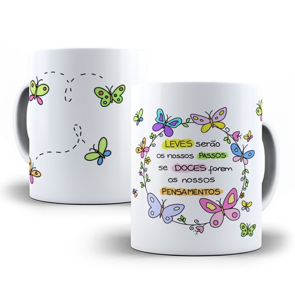 Caneca Frases Leves Pensamentos | Elo7 Produtos Especiais Caneca Frases Leves Pensamentos | Elo7 Produtos Especiais