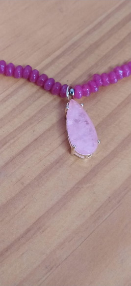 Colar Jade Ruby e Hematitas | Elo7 Produtos Especiais