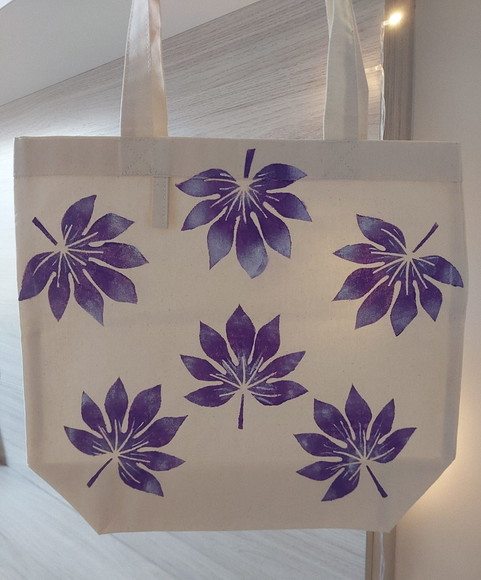 Ecobag Folhas Roxas | Compre Produtos Personalizados no Elo7