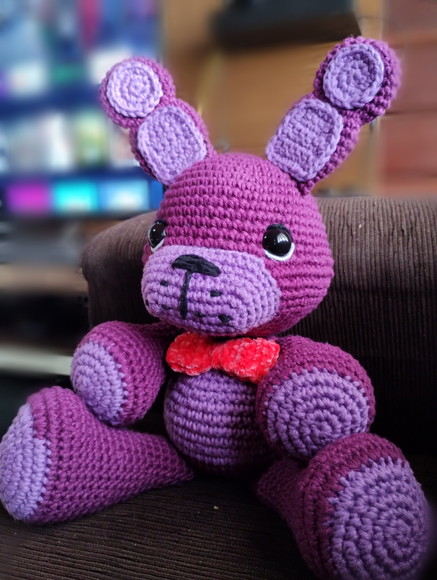 Bonnie Five Night At Freddys Em Amigurumi Fnaf De Crochê