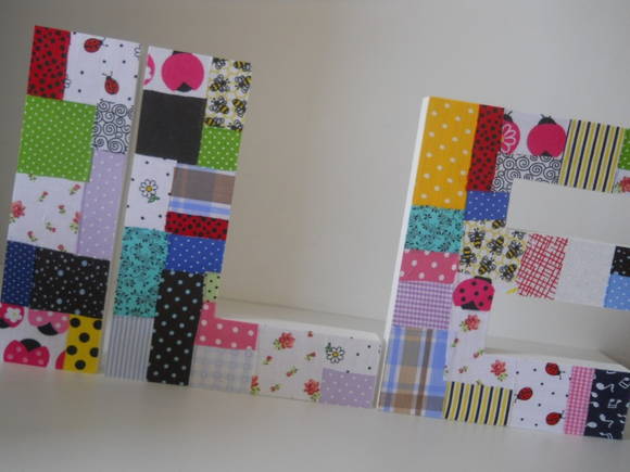 LETRAS EM MDF PATCHWORK | Elo7 Produtos Especiais