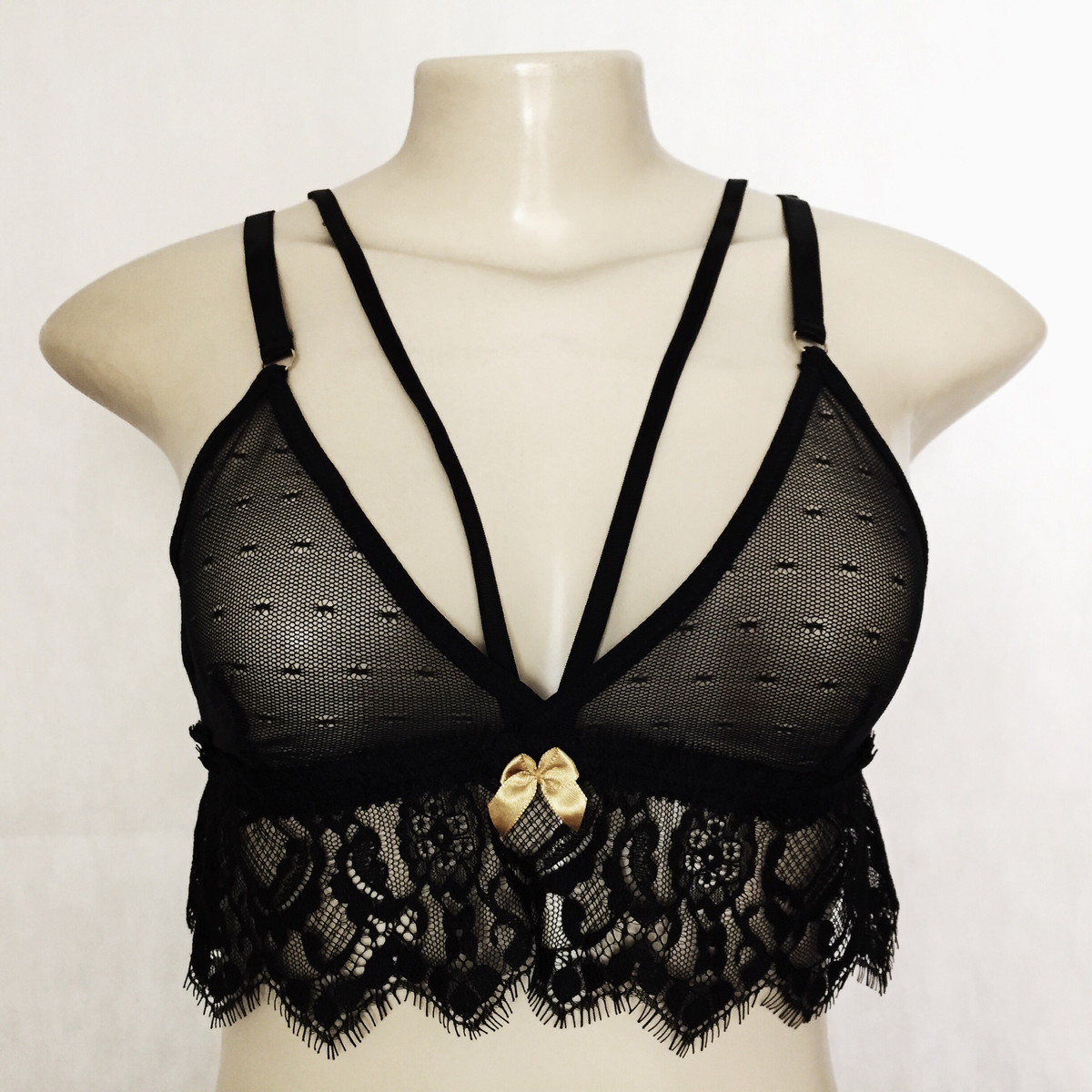 Sutiã Strappy Renda Tule Girassol No Elo7 Flowers And Nonsense 65ff5e