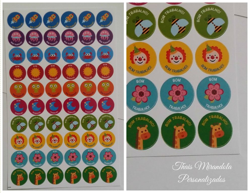Adesivos Escolares De Incentivo Emojis