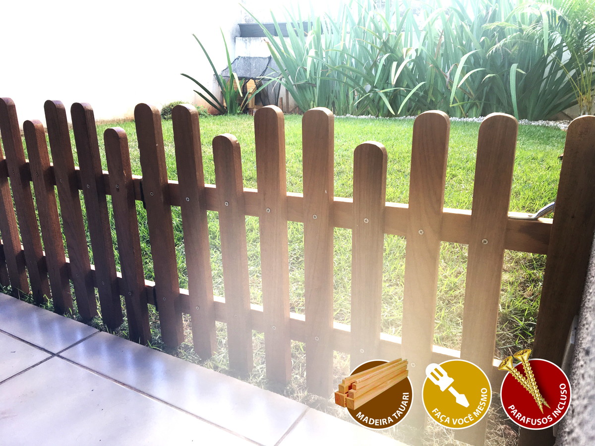 Kit 10 Cercas De Jardim Em Madeira Modular 75 X 1000 Cm Elo7