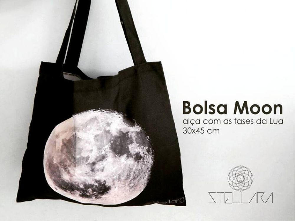 Ecobag Lua Cheia | Loja Stellara | Elo7 Produtos Especiais