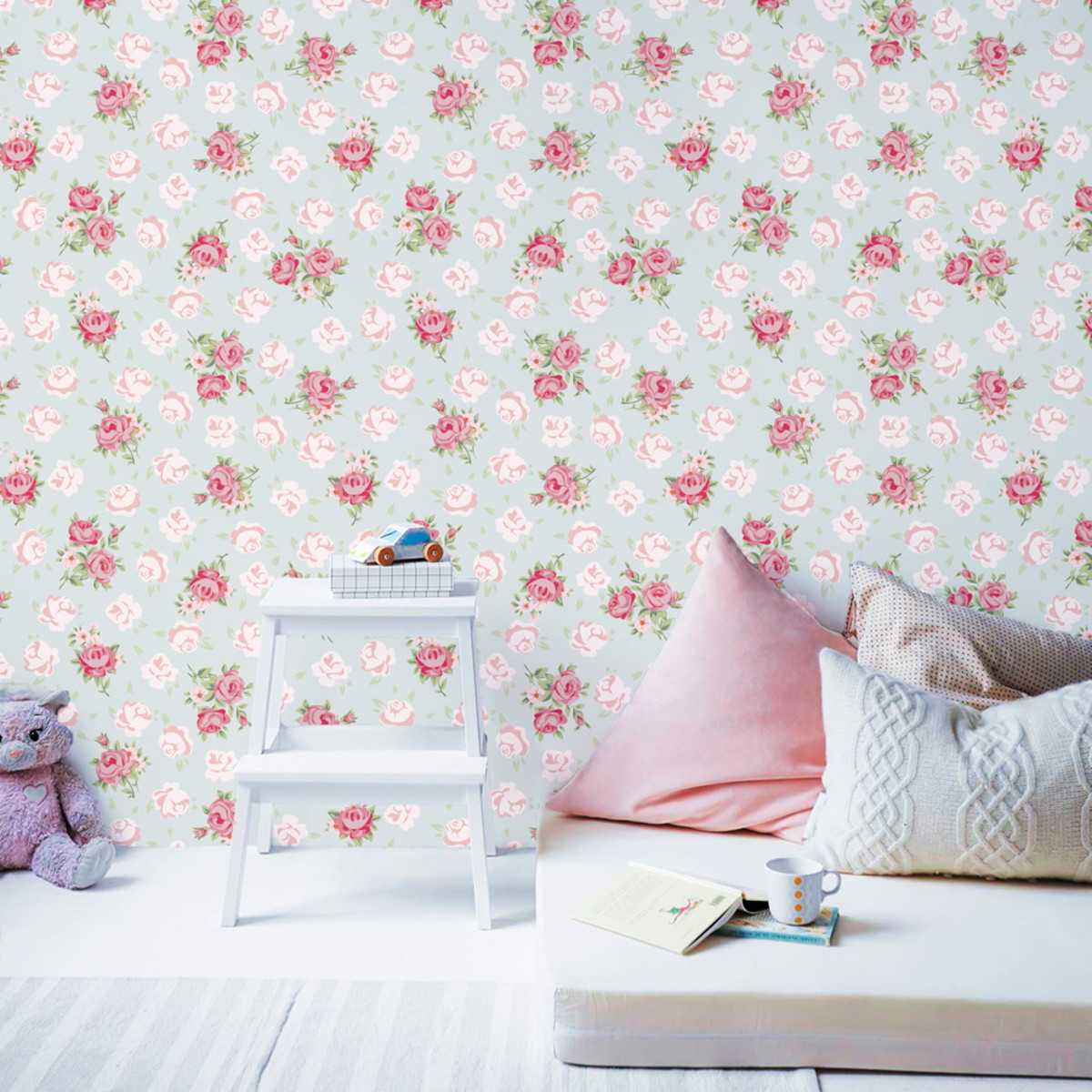 Papel De Parede Auto Colante Floral Romântico Delicado Céu Elo7