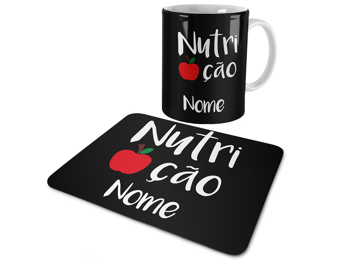 caneca mouse pad nutrição curso profissão | Elo7 caneca mouse pad nutrição curso profissão | Elo7