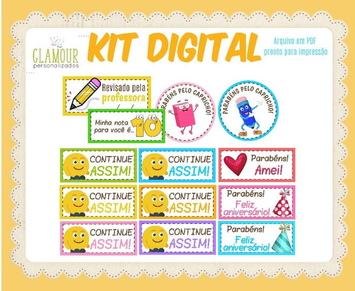 Adesivos Escolares De Incentivo Emojis