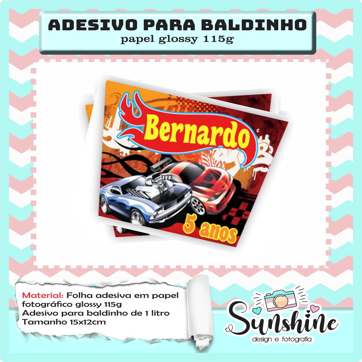 Adesivo de vinil para balde | Elo7 Produtos Especiais Adesivo de vinil para balde | Elo7 Produtos Especiais