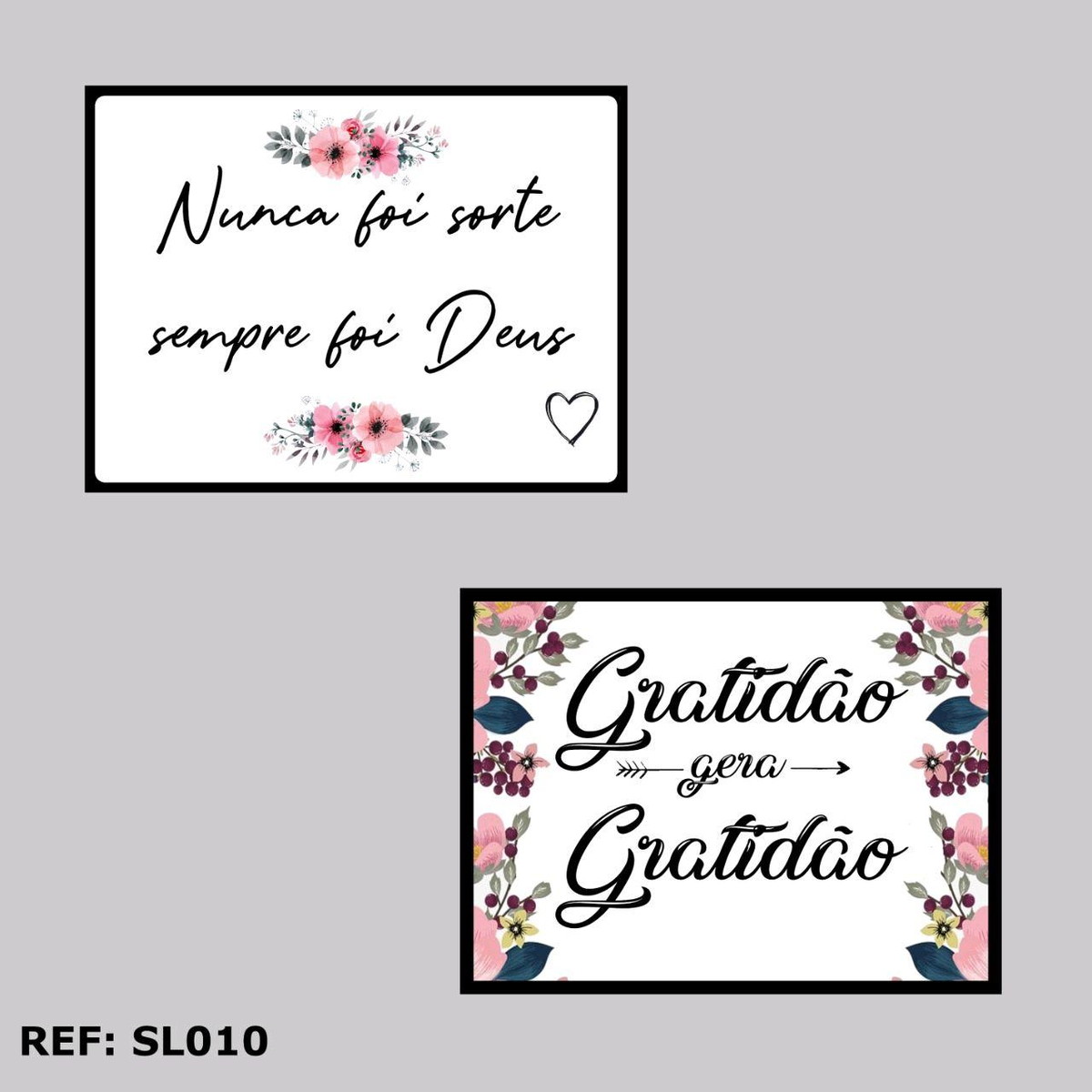 Kit com 2Quadros decorativos nunca foi sorte sempre foi Deus Kit com 2Quadros decorativos nunca foi sorte sempre foi Deus