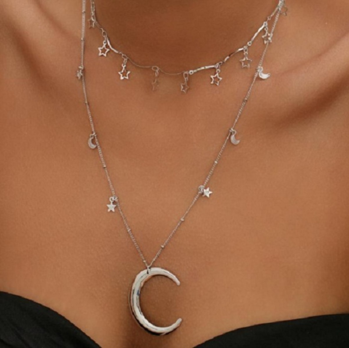 Colar com Lua e Estrelas | Elo7 Produtos Especiais