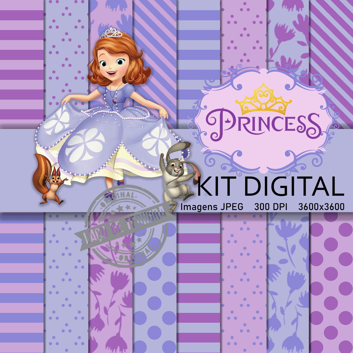 Kit Digital Princesa Sofia | Elo7 Produtos Especiais