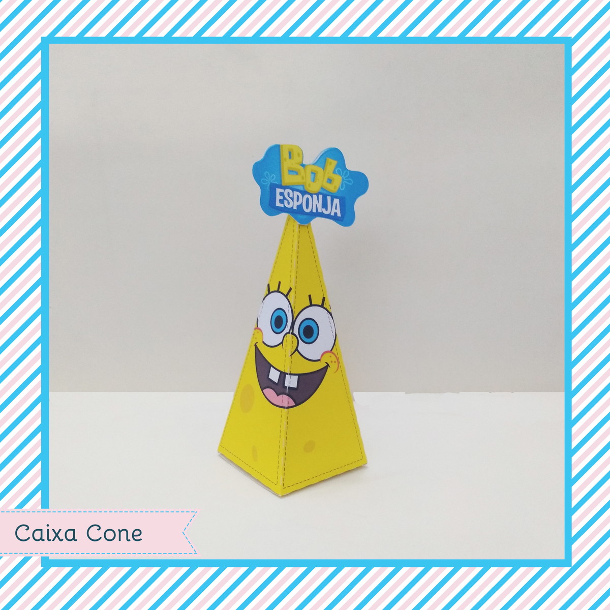Caixa Pirâmide Bob Esponja Elo7 Produtos Especiais