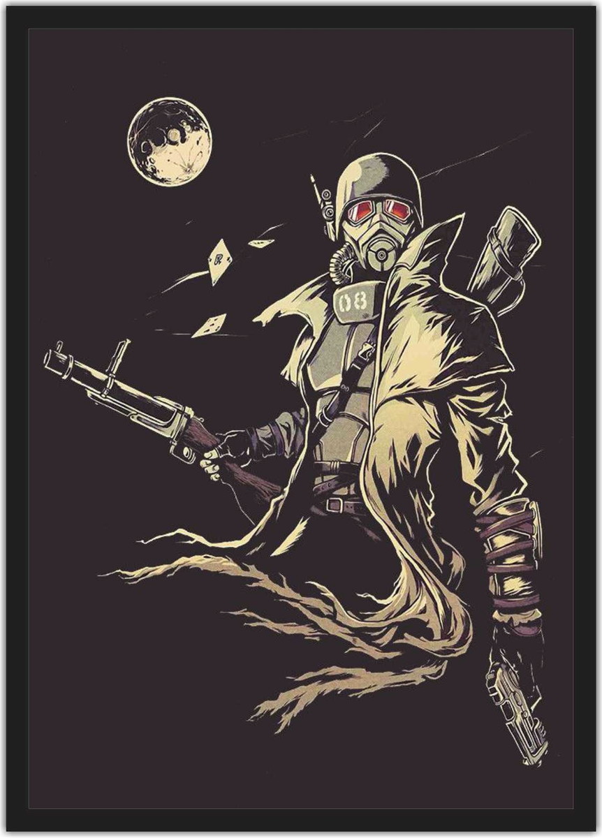 Quadro Decorativo Fallout Games Jogos Com Moldura 01 Elo7