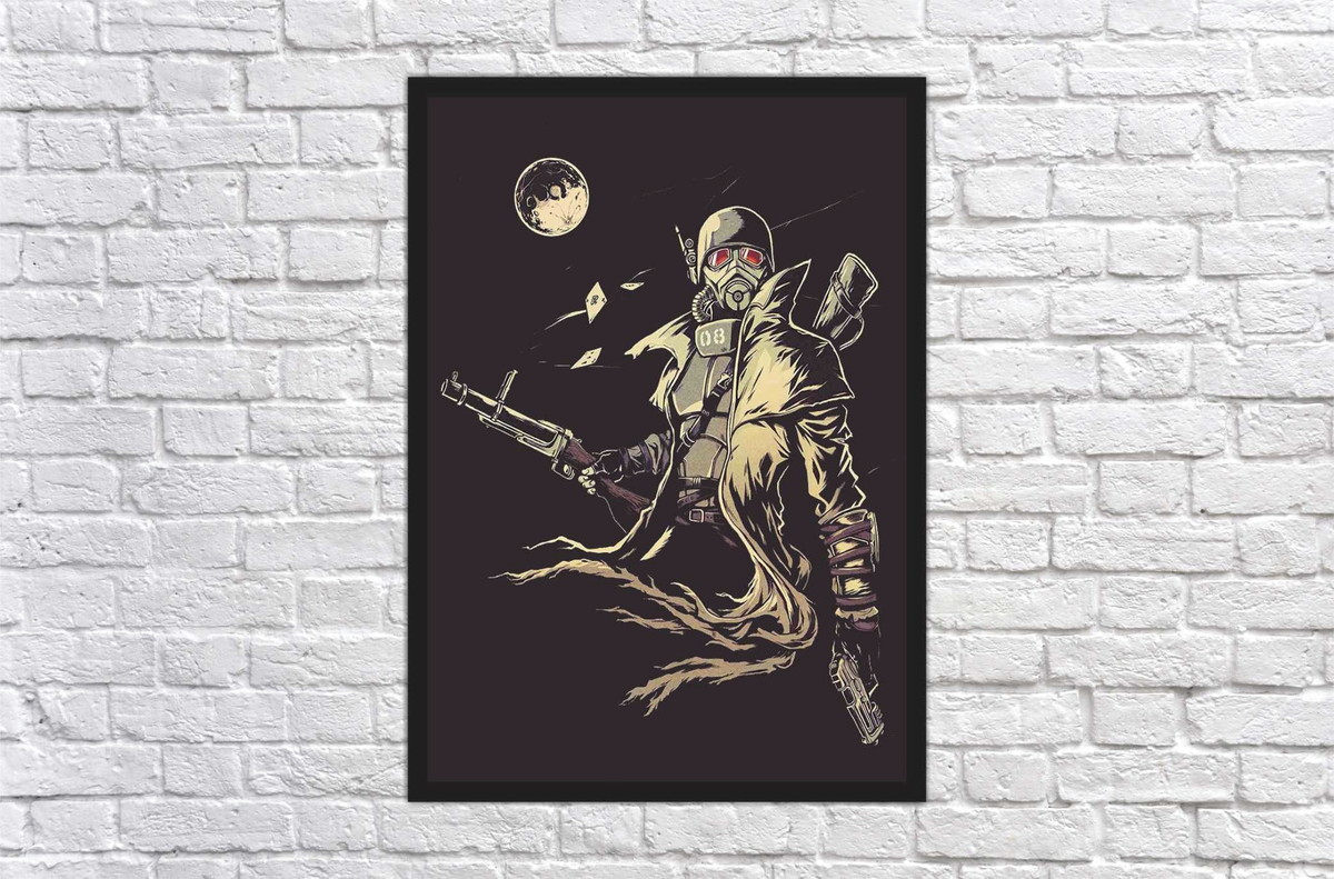 Quadro Decorativo Fallout Games Jogos Com Moldura 01 Elo7
