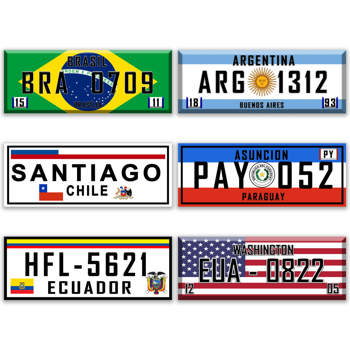 Kit 6 Placas Decorativas De Carro Mdf Quadrinhos Países No Elo7 Kloh Decor 141f175