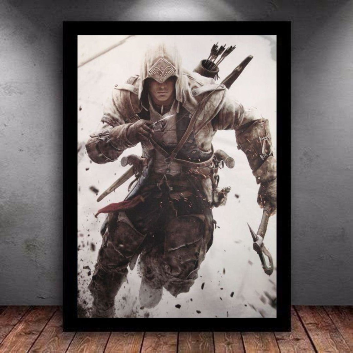 Quadro Decorativo Assassins Creed Com Vidro Para Sala Elo7