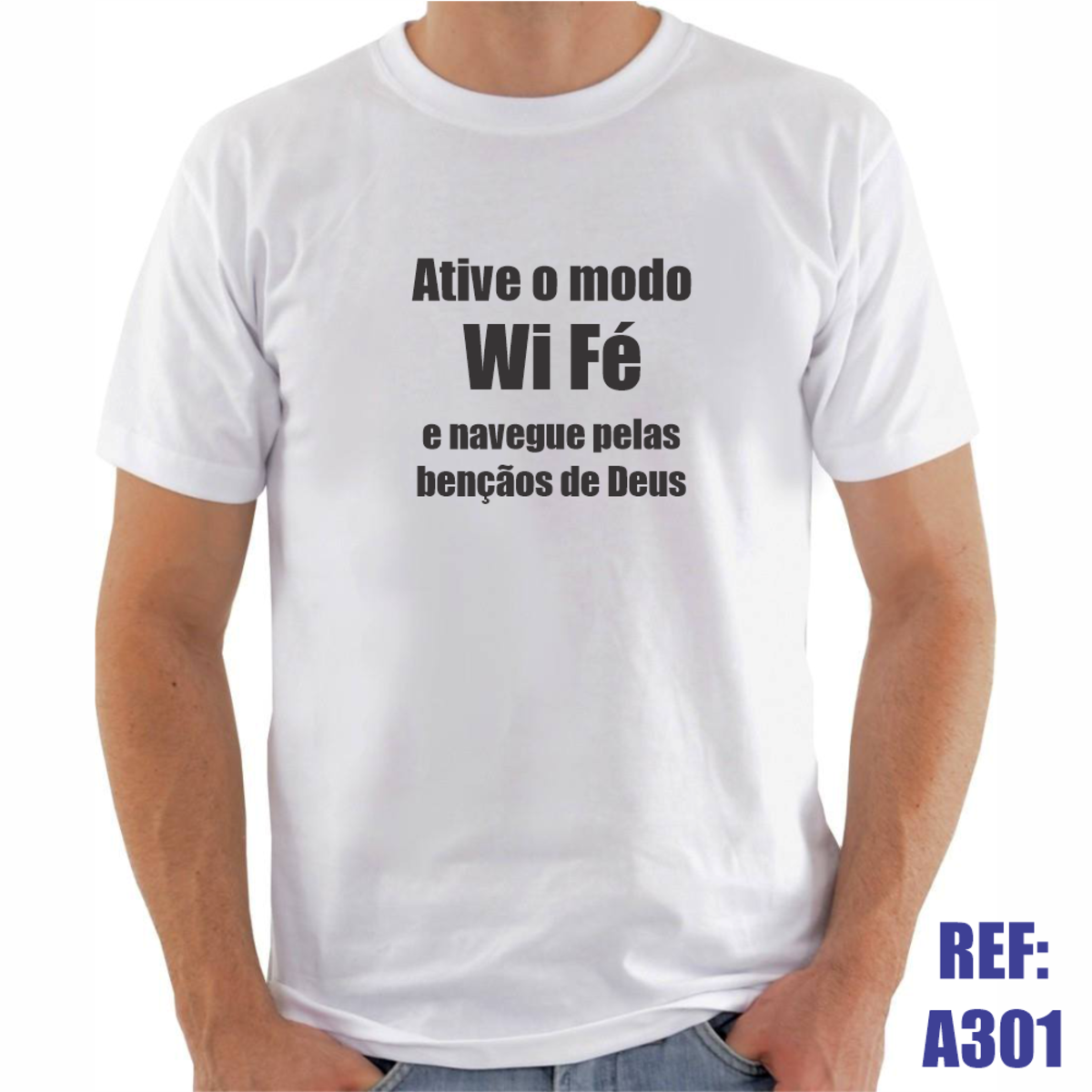 Camiseta Ative o Modo Wi Fé Algodão | Elo7 Produtos Especiais Camiseta Ative o Modo Wi Fé Algodão | Elo7 Produtos Especiais