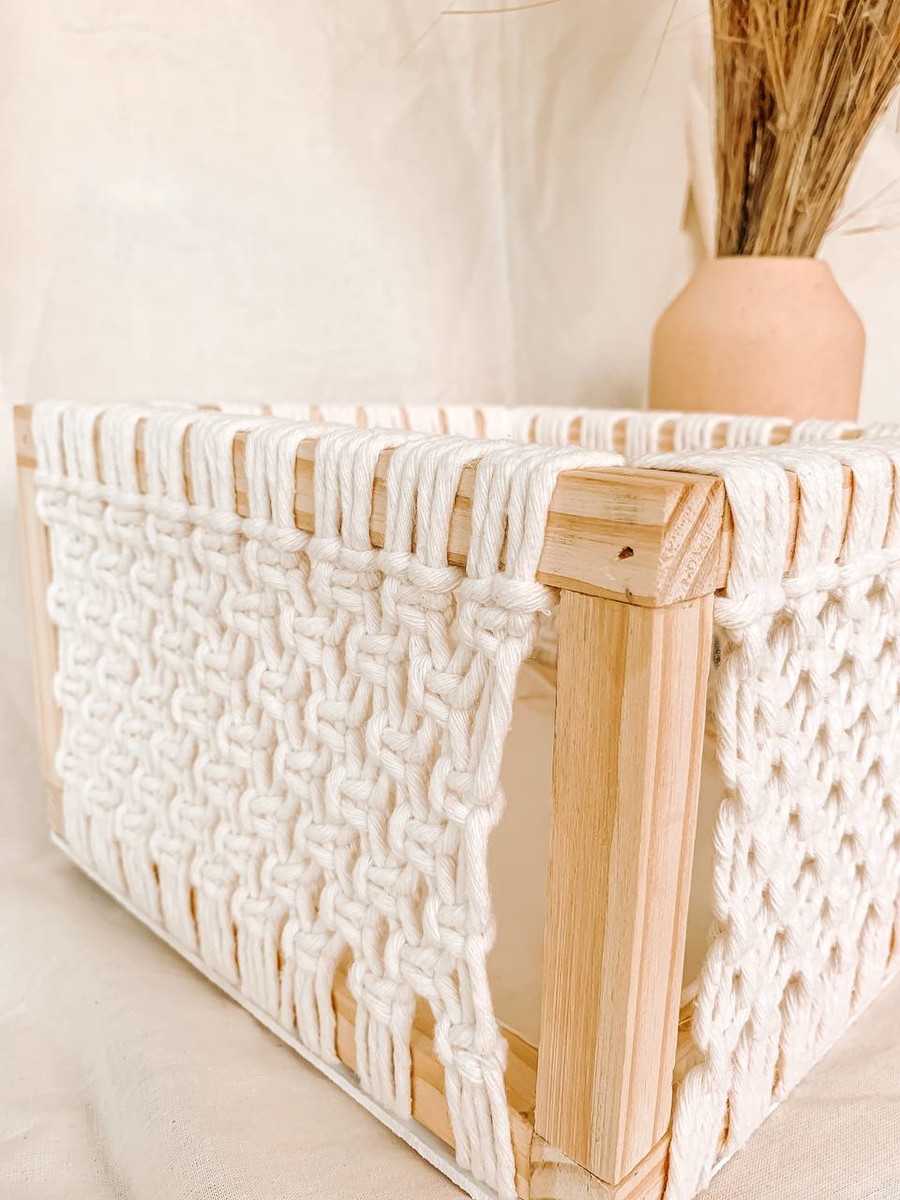 Caixa em Macrame | Loja ConcretizandoNó | Elo7 Produtos Especiais