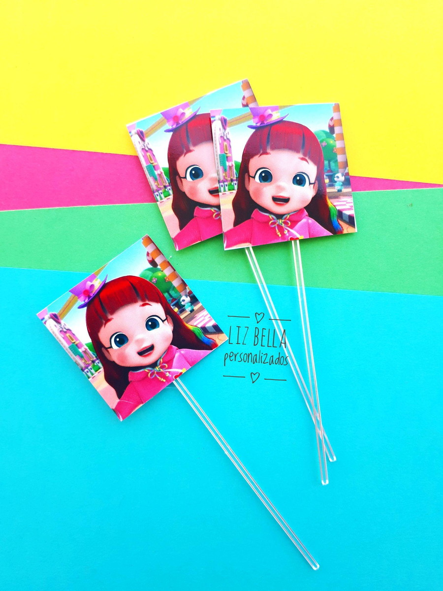 Topper de Doces Rainbow Ruby 50 Unidades | Elo7