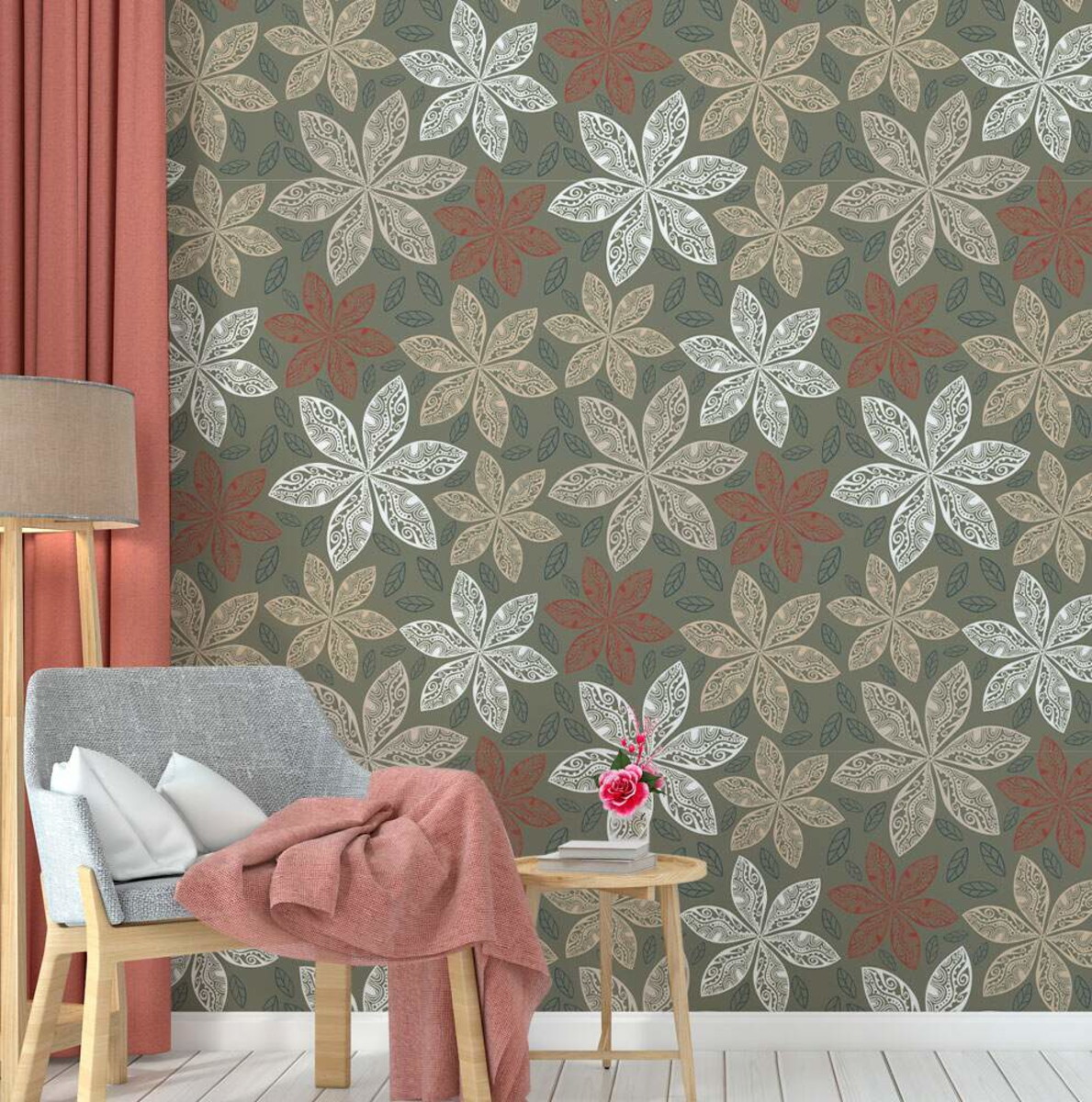 Papel De Parede Floral Mod 159 Ref 9787 Elo7 Produtos Especiais