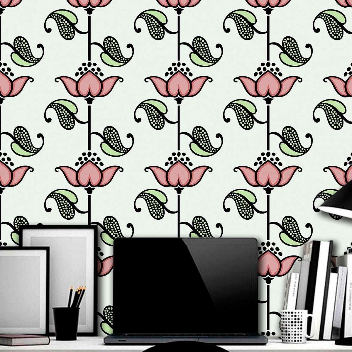 Papel De Parede Floral Mod 256 Ref 10837 Elo7
