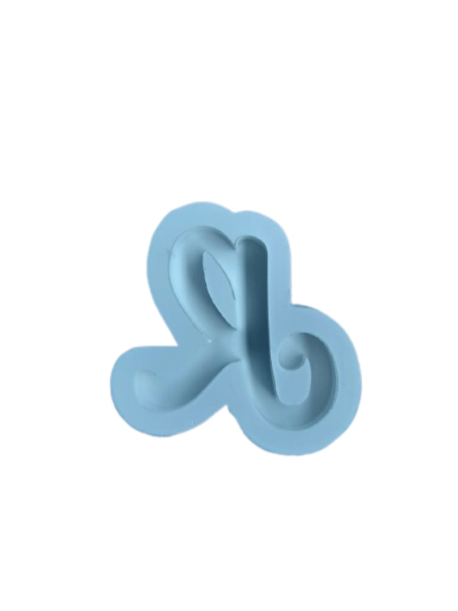 Molde De Silicone Alfabeto Letra Cursiva Letra R Elo7