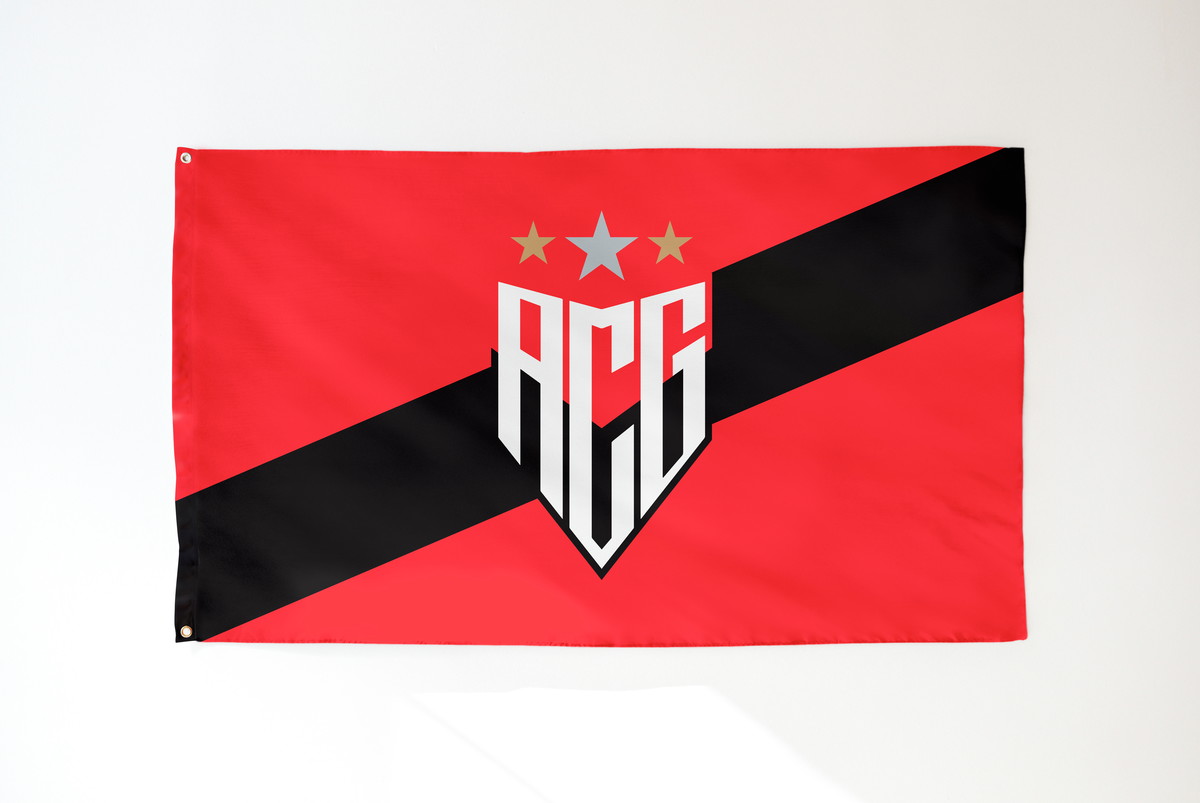 Bandeira Atlético Goianiense Dupla Face 145x85 Cm Vermelha Elo7