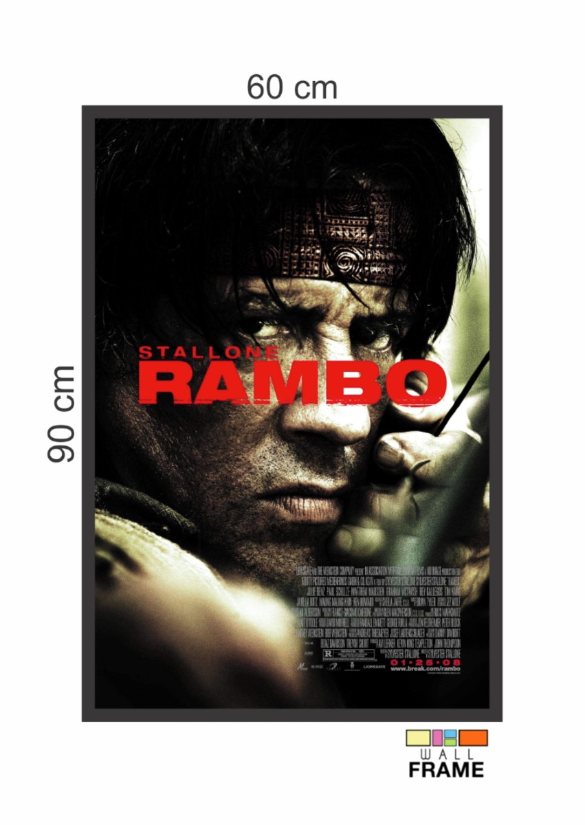 Quadro Pôster Filme Rambo M2 60x90 Elo7 Produtos Especiais